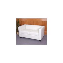 MCW 2er Sofa Lille, Kunstleder ~ weiß