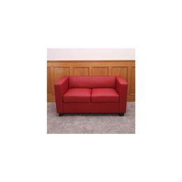 MCW 2er Sofa Lille, Kunstleder ~ rot