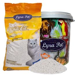 15 Liter LYRA PET White Cat® Katzenstreu Bentonit mit Babypuderduft in 30 l Tonne