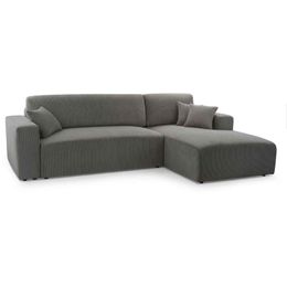 Ecksofa kaorim mini in L-Form Schlaffunktion Bettkasten PSO60 Grau - Furnix