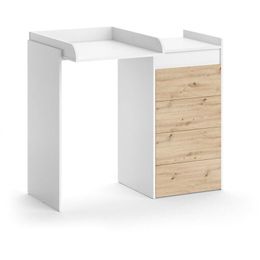 VICCO - Waschmaschinenschrank Alf, Weiß, 116 x 98 cm mit 4 Schubladen