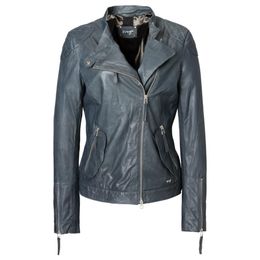 Maze Lederjacke 'Dallas' Damen Gr&ouml;&szlig;e XXL rauchblau