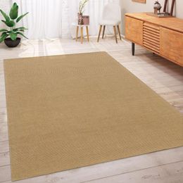 Paco Home - Teppich Wohnzimmer Jute Naturfaser Boho Melierte Optik Handgemacht Braun Beige 80x250 cm