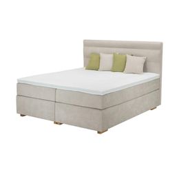 Wohnwert Boxspringbett Bolge - creme - Materialmix - 180 cm - Möbel Kraft