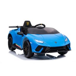 TPFLiving Elektro-Kinderauto Lamborghini Huracan gelb - Kinderauto - Elektroauto - Ledersitz und Sicherheitsgurt