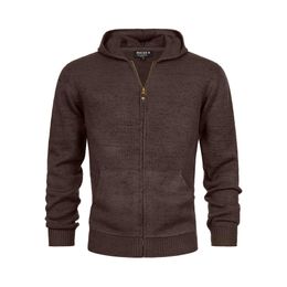 INDICODE Jeans Knit Cardigan ' Gage ' male Brown size XL