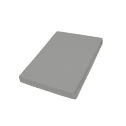 Hahn-Haustextilien Spannbetttuch Elastan-Jersey - Kiesel - 150 x 200 cm Mischgewebe