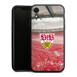 DeinDesign iPhone Xr Handy Premium Silikon H&uuml;lle Handyh&uuml;lle schwarz Case Stadium Vfb Stuttgart Official Licensed Product Silikon Premium Case