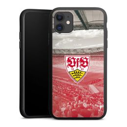 DeinDesign iPhone 11 Handy Premium Silikon H&uuml;lle Handyh&uuml;lle schwarz Case Vfb Stuttgart Stadium Official Licensed Product Silikon Premium Case