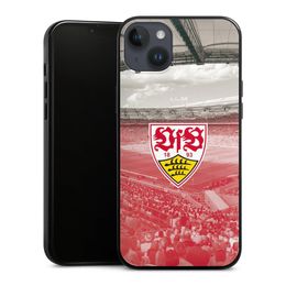 DeinDesign iPhone 14 Plus Handy Silikon H&uuml;lle Case schwarz Handyh&uuml;lle Stadium Vfb Stuttgart Official Licensed Product