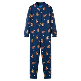 vidaXL Schlafanzug Kinder-Schlafanzug Einteiler Jeansblau 104