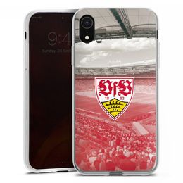 DeinDesign iPhone Xr Handy Silikon H&uuml;lle Case transparent Handyh&uuml;lle Stadium Vfb Stuttgart Official Licensed Product Silikon Case