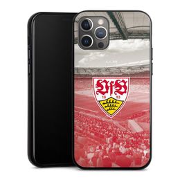 DeinDesign iPhone 12 Pro Handy Silikon H&uuml;lle Case schwarz Handyh&uuml;lle Official Licensed Product Vfb Stuttgart Stadium