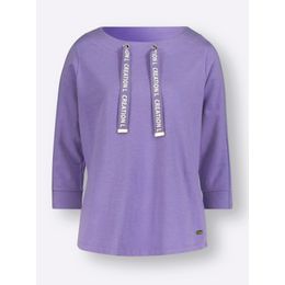 WITT Damen Sweatshirt mit 3/4-&Auml;rmeln, lavendel, Gr&ouml;&szlig;e 42