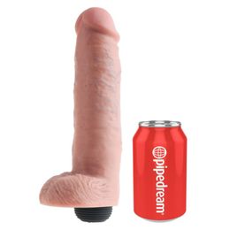 King Cock Dildo „Squirting Cock with Balls 10“, 25 cm
