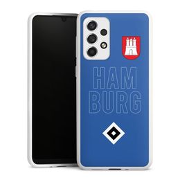 DeinDesign Galaxy A33 5G Handy Silikon H&uuml;lle Case wei&szlig; Handyh&uuml;lle Hamburger Sv Hamburg Official Licensed Product Silikon Case