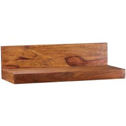 Wandregal Massivholz Sheesham Holzregal Landhausstil Hängeregal Wandboard Naturprodukt Regal Größe wählbar - FineBuy