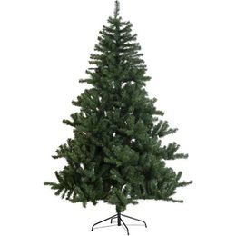 STAR TRADING Künstlicher Weihnachtsbaum New Quebec von STAR TRADING, Tannenbaum mit Ständer in Grün für innen und außen, Höhe: 2,1 m