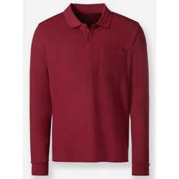 Catamaran Herren Langarm-Poloshirt, dunkelrot, Gr&ouml;&szlig;e 64/66