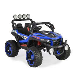 Moni Kinder Elektroauto Jeep Jakarta BLK-819, Fernbedienung, MP3, vier Motoren blau