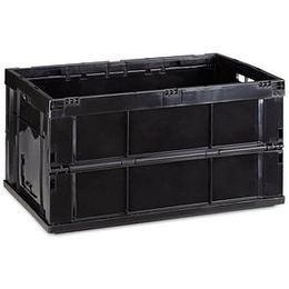 Relaxdays Klappbox 60,0 l schwarz 58,5 x 40,0 x 31,5 cm