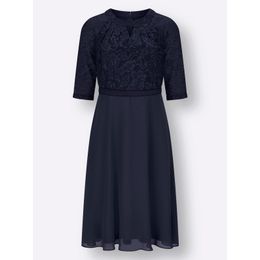 WITT Damen Spitzenkleid mit weitem Rockteil, marine, Gr&ouml;&szlig;e 44