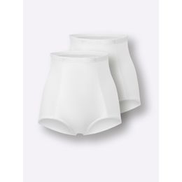 w&auml;schepur w&auml;schepur Damen Formslip mit Satin-Einsatz, wei&szlig;, Gr&ouml;&szlig;e 40/42
