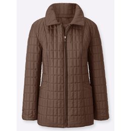 WITT Damen Steppjacke mit kn&ouml;pfbarer Innentasche, schoko, Gr&ouml;&szlig;e 38