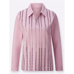 WITT Damen Poloshirt in Interlock-Qualit&auml;t, ros&eacute;-bedruckt, Gr&ouml;&szlig;e 48