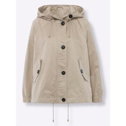 Heine Witt Damen &Uuml;bergangsjacke mit leichtem Glanz, sesam, Gr&ouml;&szlig;e 50