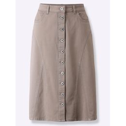 WITT Damen Jeansrock in Stretch-Qualit&auml;t, taupe, Gr&ouml;&szlig;e 54