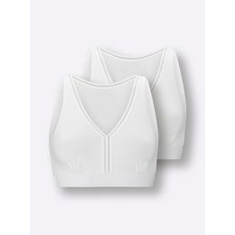 w&auml;schepur w&auml;schepur Damen Bustier mit Unterbrustband, wei&szlig;, Gr&ouml;&szlig;e 40