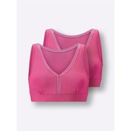 w&auml;schepur w&auml;schepur Damen Bustier mit Unterbrustband, magenta, Gr&ouml;&szlig;e 48