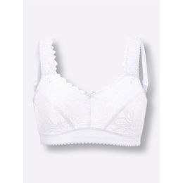 w&auml;schepur sheego Gro&szlig;e Gr&ouml;&szlig;en BH ohne B&uuml;gel mit seitlichem Futter, wei&szlig;, Gr&ouml;&szlig;e 90C - Damen