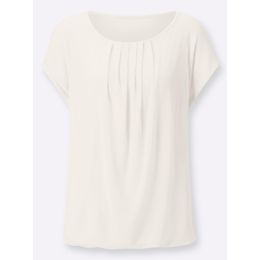 WITT Damen Blusenshirt mit elastischem Saum, ecru, Gr&ouml;&szlig;e 36