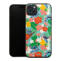 DeinDesign iPhone 15 Plus Handy Premium Silikon H&uuml;lle Handyh&uuml;lle schwarz Case Lilo & Stitch Movie Disney Silikon Premium Case