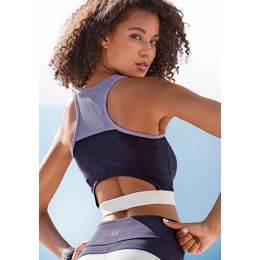 active by Lascana LASCANA ACTIVE Crop-Top '-Sporttop' blau Gr. XS (32/34) für Damen. Nachhaltig.