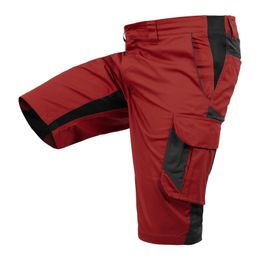 Qualitex HIGH QUALITY WORKWEAR Shorts IND red dahlia/phantom Damen: 50 Herren: 56