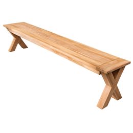 Riess Ambiente riess-ambiente Gartenbank EMPIRE TEAK - 220cm Sitzbank Teakholz wetterfest