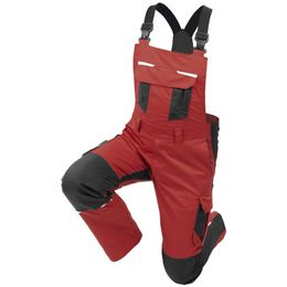 Qualitex HIGH QUALITY WORKWEAR Latzhose IND red dahlia/phantom Damen: 62 Herren: 68