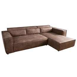 Riess Ambiente riess-ambiente Ecksofa BOSSA NOVA - - 265cm antik taupe Microfaser Couch 3-Sitzer Wohnzimmer