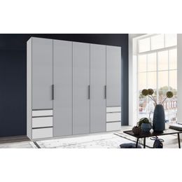 Kleiderschrank wimex "Level by fresh to go" Schränke Gr. B/H/T: 250 cm x 236 cm x 58 cm, 5 St., weiß (weiß, light grey) mit Schubladen