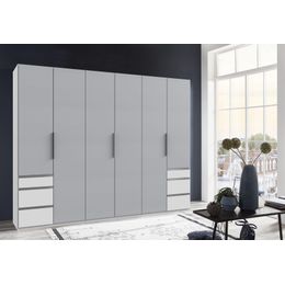 Kleiderschrank wimex "Level by fresh to go" Schränke Gr. B/H/T: 300 cm x 216 cm x 58 cm, 6 St., weiß (weiß, light grey) mit Schubladen