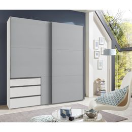 Schwebetürenschrank wimex "Level by fresh to go" Schränke Gr. B/H/T: 200 cm x 216 cm x 65 cm, 2 St., weiß (weiß, light grey)