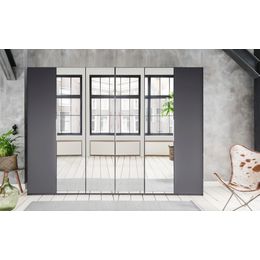 Drehtürenschrank wimex "Everly by fresh to go" Schränke Gr. B/H/T: 300 cm x 216 cm x 58 cm, 4 St., grau (graphitfarben) 250 oder 300cm breit