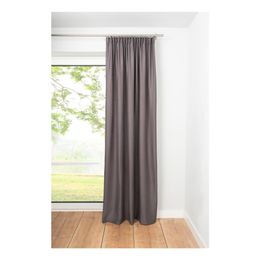 ONDECO Schlaufenschal Balance Gardinen Blickdicht Vorhang Schlafzimmer 1er Set Farbe: Grau, Größe: 135x300 cm