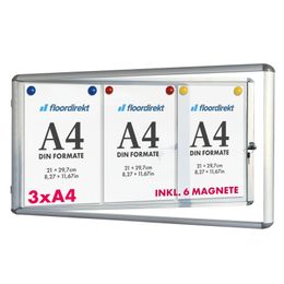 MASTER OF BOARDS Schaukasten Innen Premium 37 x 70 cm 3 x A4