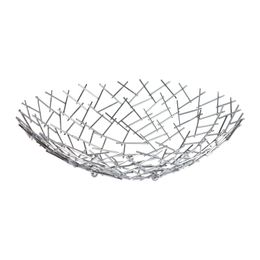 Riess Ambiente riess-ambiente Obstschale STRUCTURE - 45cm silber pulverbeschichtetes Metall