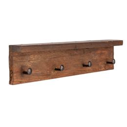 Riess Ambiente riess-ambiente Wandgarderobe HEMINGWAY - 60cm natur recyceltes Teakholz mit Ablage massiv