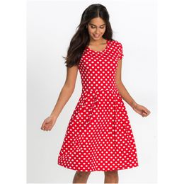 bonprix Jerseykleid aus Viskose-Mix, rot, Viskose